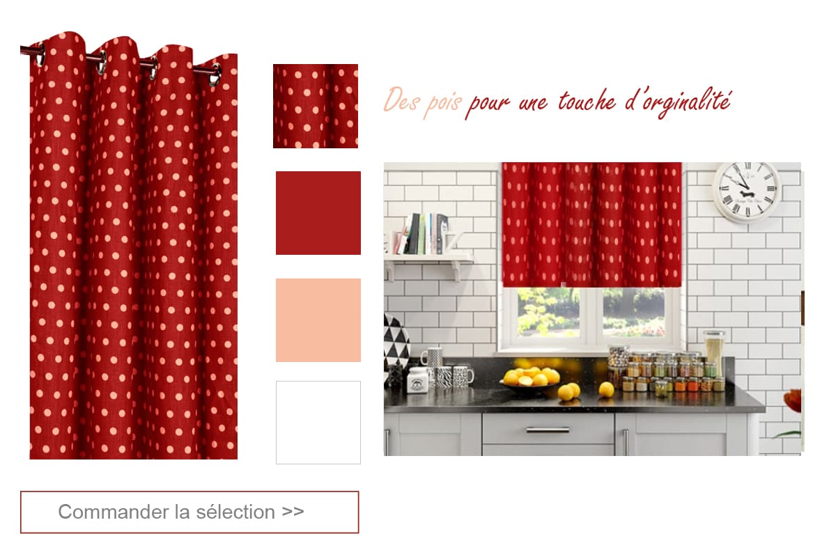 Quels stores et rideaux dans une couleur rouge