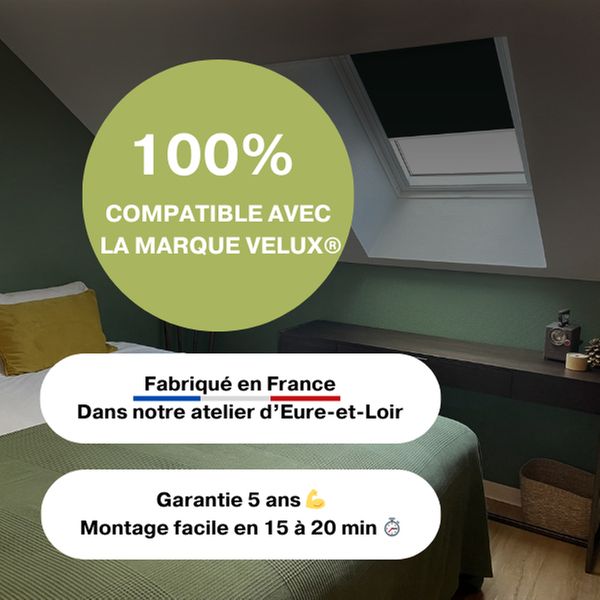 Store occultant compatible avec les fenêtres de toit VELUX®