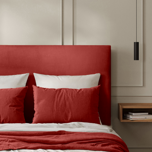 Tête de lit classique 100% personnalisable en tissu toile de jouy