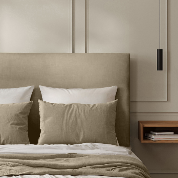 Tête de lit classique 100% personnalisable en tissu toile de jouy